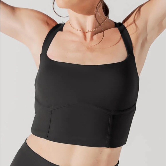 POPFLEX | Tops | Popflex Daphne Corset Crop Top Black Small | Poshmark